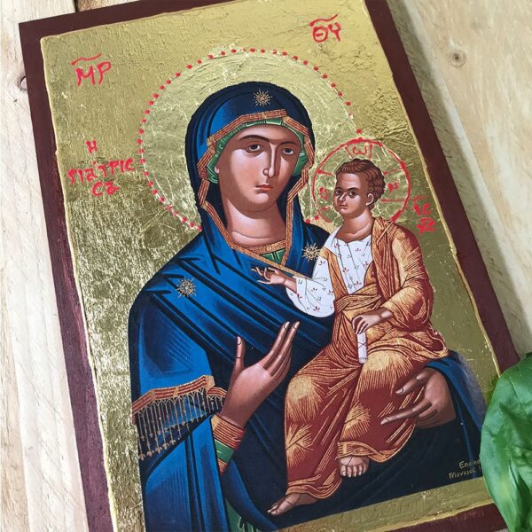 Handmade Orthodox Icon of Panagia the Healer | Unique Religious Art ...