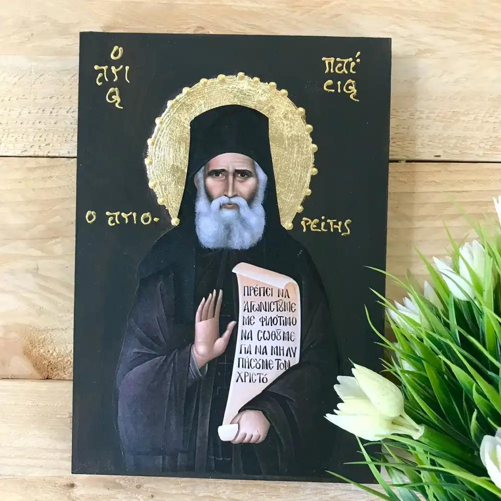Saint Paisios the Athonite/ Handmade Christian Orthodox Icon - Artdome ...
